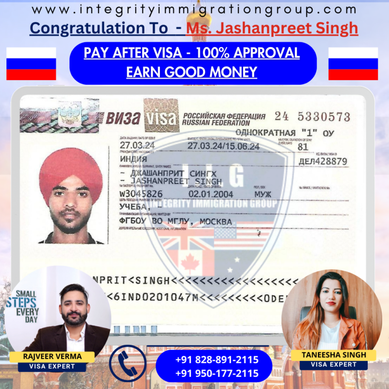 RUSSIA‎ Study + Work Visa & Earn 60k To 1 Lac Monthly